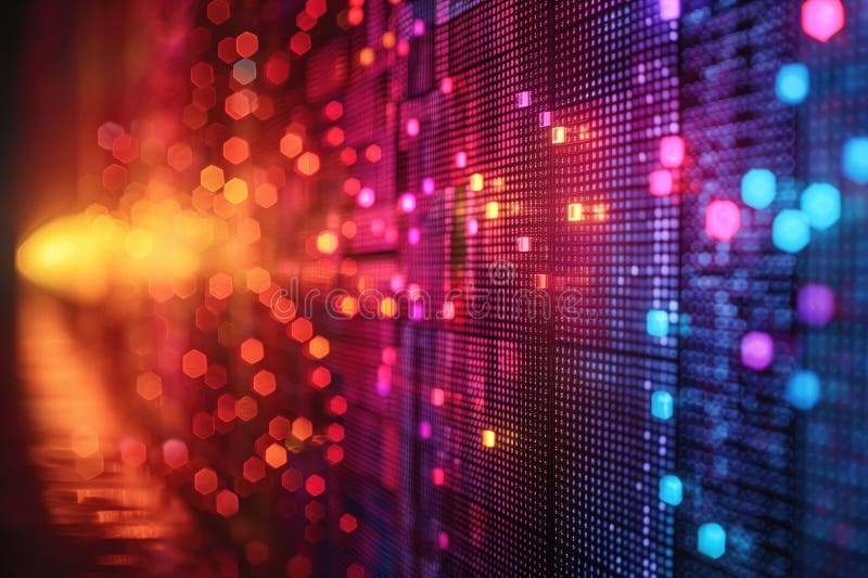 Abstract Contrasting Technological Background, the Surface of a Digital ...