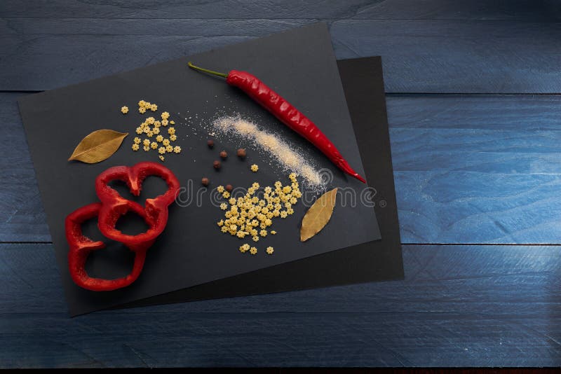 Abstract Cooking Pepper, Spices Stock Image - Image of gourmet, kitchen ...