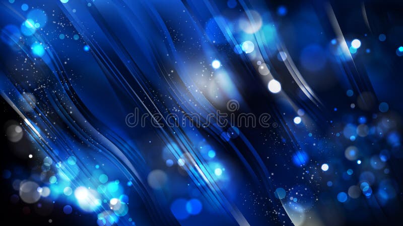 Abstract Cool Blue Bokeh Lights Background Design Stock Vector ...