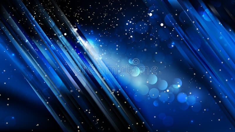 Abstract Cool Blue Bokeh Lights Background Design Stock Vector ...