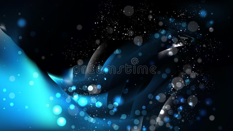 Abstract Cool Blue Bokeh Lights Background Vector Stock Vector ...