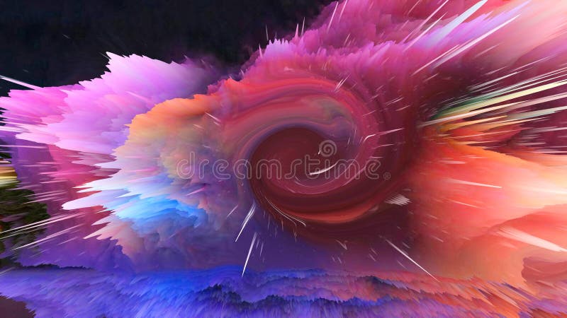 Abstract Cool Cosmic Explosion Style Background Stock Illustration ...
