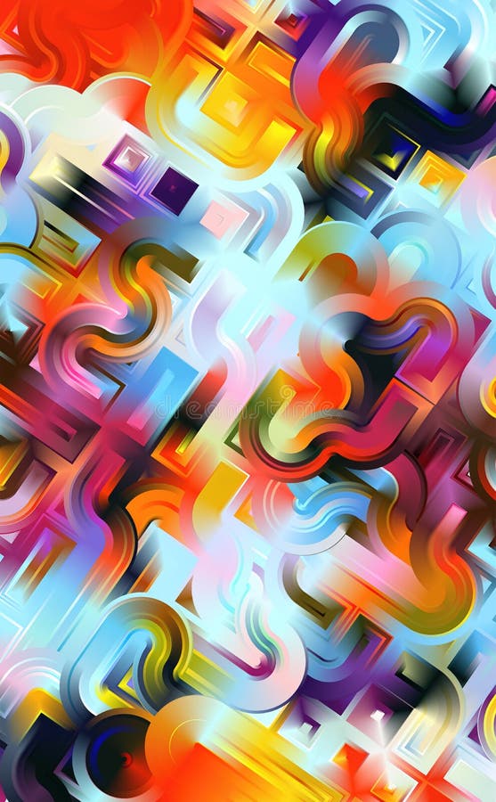 Abstract Cool Generative Pattern Background Stock Illustration ...