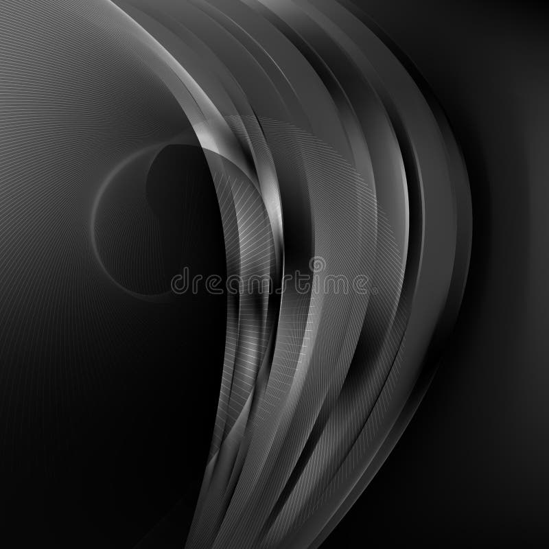 Abstract Cool Grey Curved Lines Background Stock Vector - Illustration ...