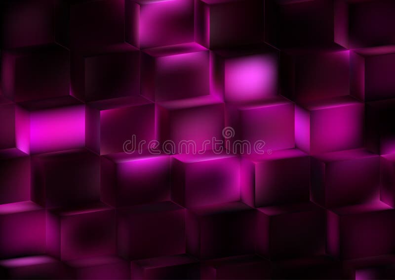 Abstract Cool Pink 3D Cube Background Illustration Stock Vector ...