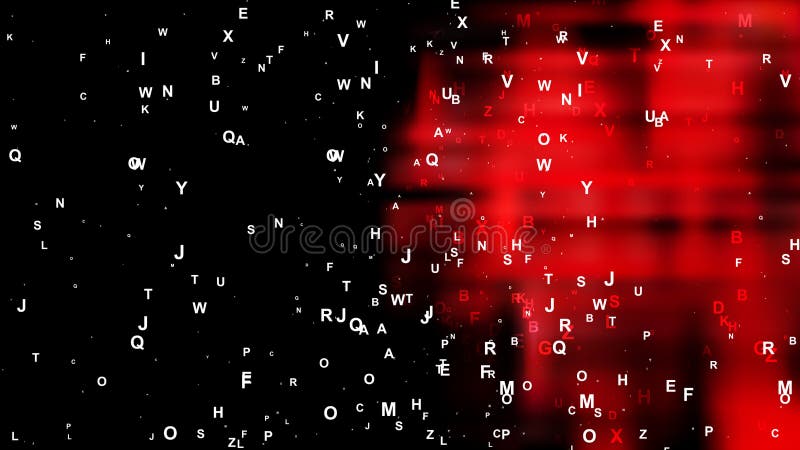 Abstract Cool Red Random Alphabet Letters Background Stock Vector ...
