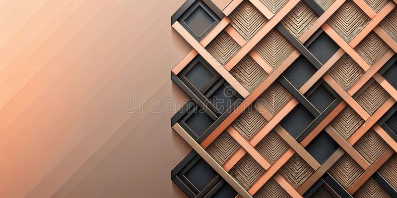 Abstract Copper and Black Geometric Pattern Design with Diagonal Lines ...
