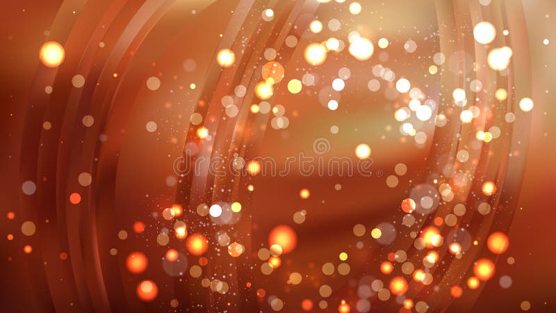 Abstract Copper Color Bokeh Lights Background Design Stock Illustration ...
