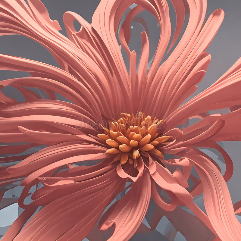 Abstract Copper Color Flower Background Stock Illustration ...