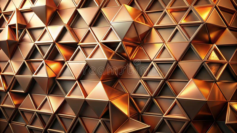 Abstract Copper Gold Triangle Shapes and Luxury Golden Generative by AI ...