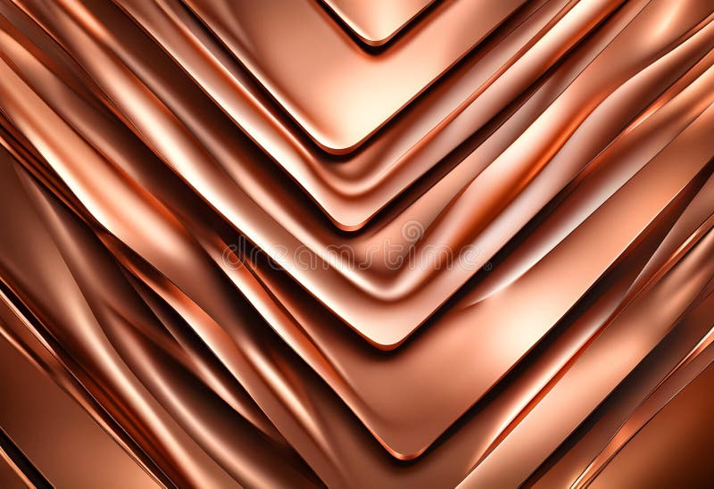 Abstract Copper Sculpture: Swirling Colors and Clean Lines Stock ...