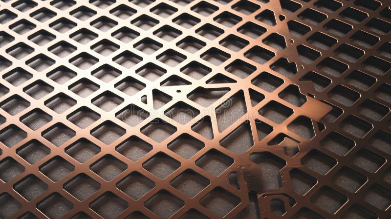 Abstract Copper Metal Grid Pattern Background Good Resolution Stock ...