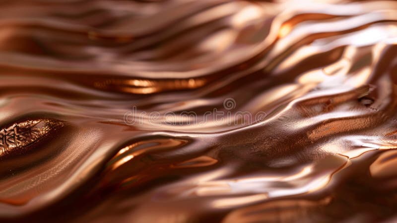 Abstract Copper Metallic Waves with Smooth Texture Stock Image - Image ...