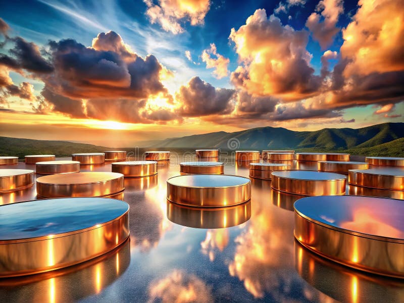 Abstract Copper Platforms Exploring a Sculptural Landscape through ...