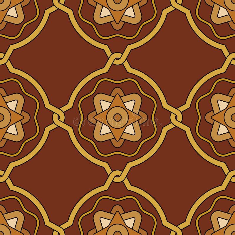 Abstract Copper Seamless Pattern Stock Vector - Illustration of grid ...