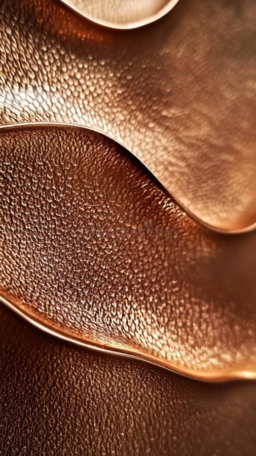 Abstract Copper Texture, Shimmering Curves and Metallic Sheen Stock ...