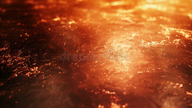 Abstract Copper Water Surface with Glittering Reflections Stock ...