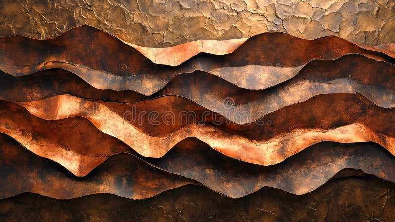 Abstract Copper Waves- Metallic Texture Background High Quality Image ...