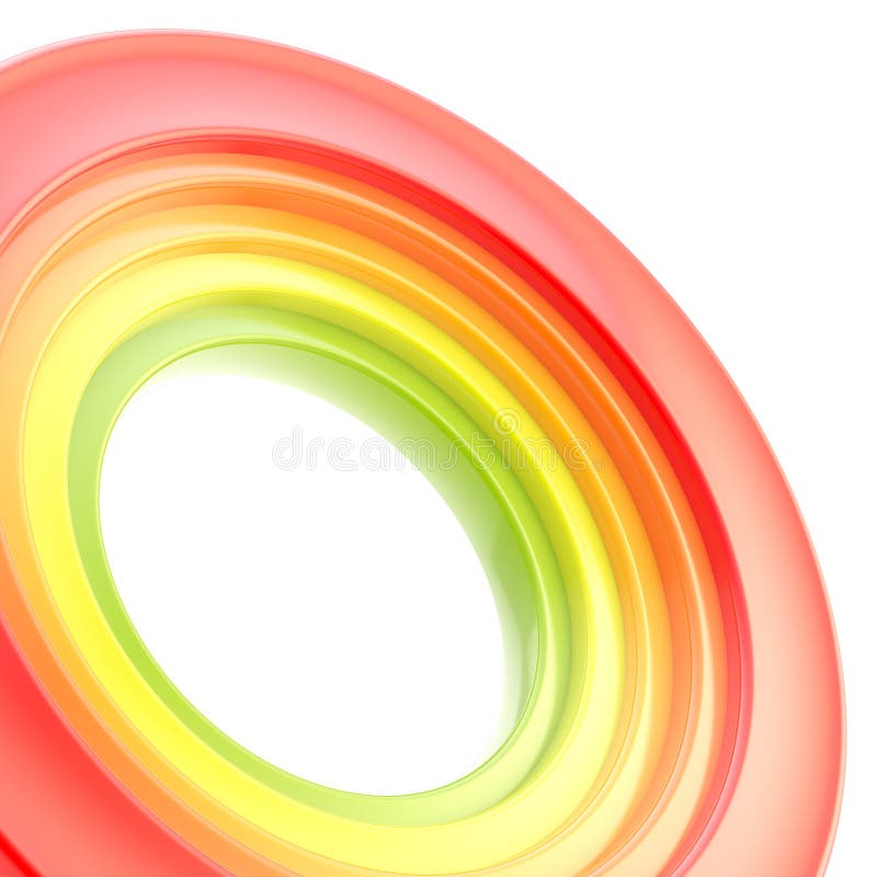 Abstract Techno Circular Frame Border Isolated Stock Illustration ...