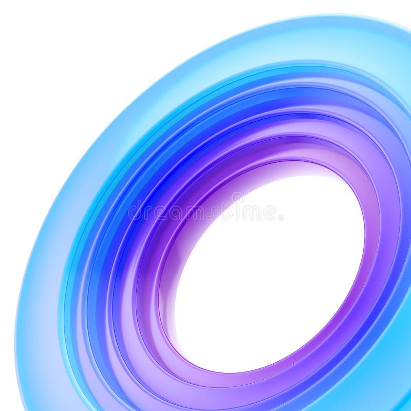 Abstract Techno Circular Frame Border Isolated Stock Illustration ...