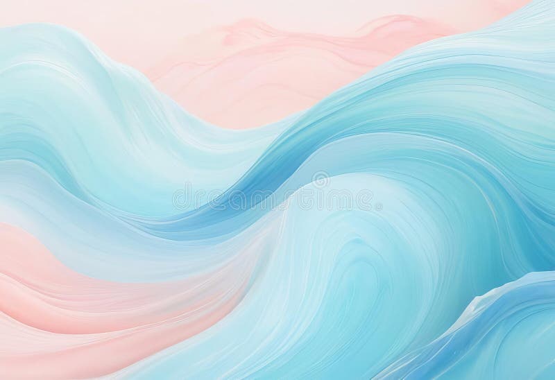 An Abstract, Coral, Blue Fluid Texture Wave Background Stock ...
