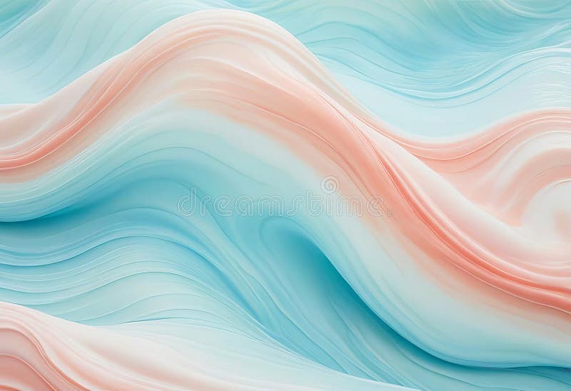 An Abstract, Coral Blue Pastel Fluid Texture Wave Background Stock ...