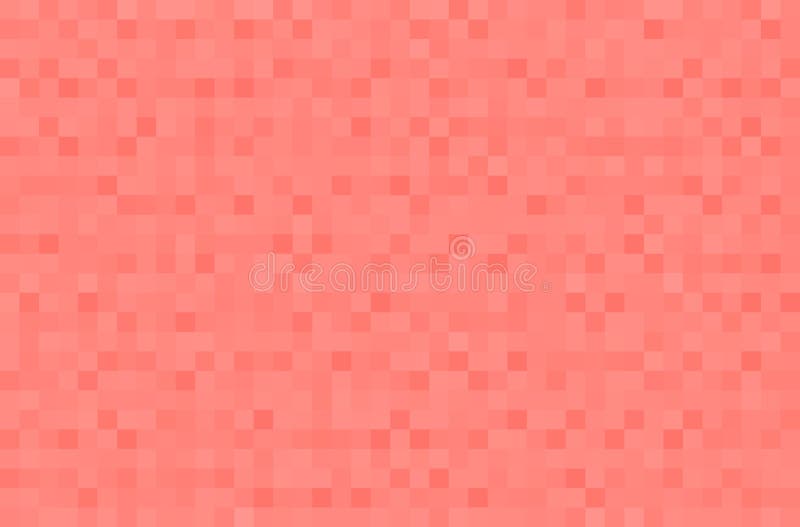 Abstract Coral Gradient Background. Texture with Pixel Square Blocks ...