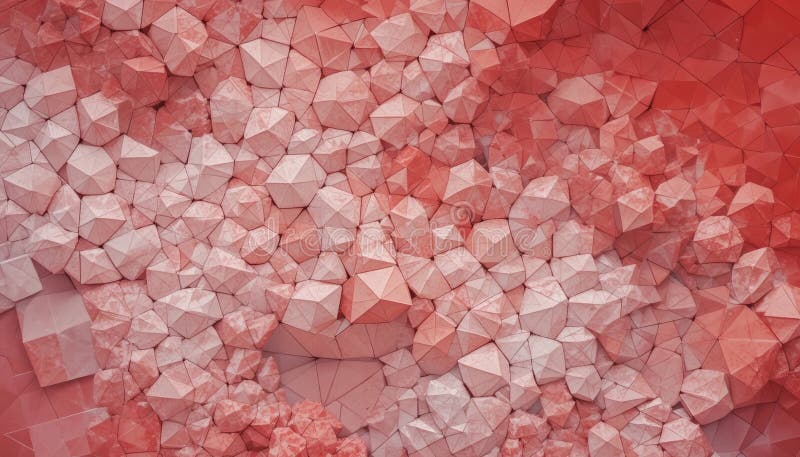 Abstract Coral Polygonal Texture: a 3D Render of Interlocking Geometric ...