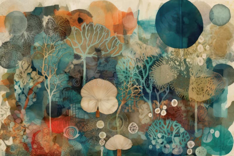 Abstract corals backdrop stock photo. Image of generated - 274915562