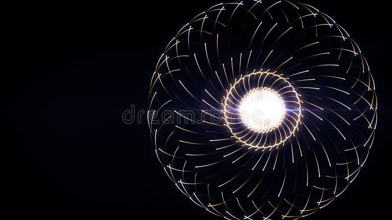 Abstract Core Spreading Energy Around it on Black Background, Seamless ...
