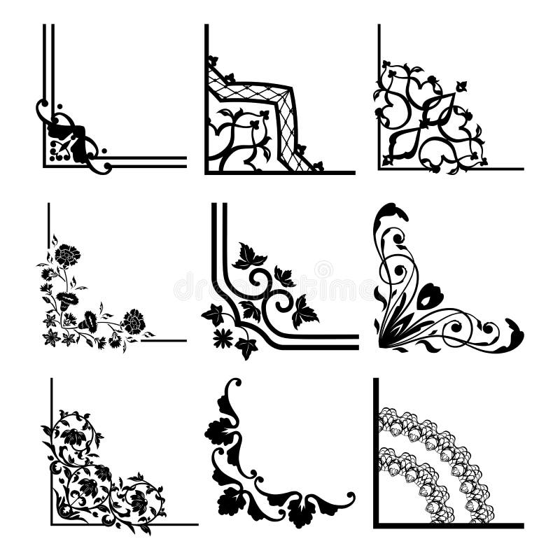 Abstract Corner Pattern stock vector. Illustration of linear - 95483343