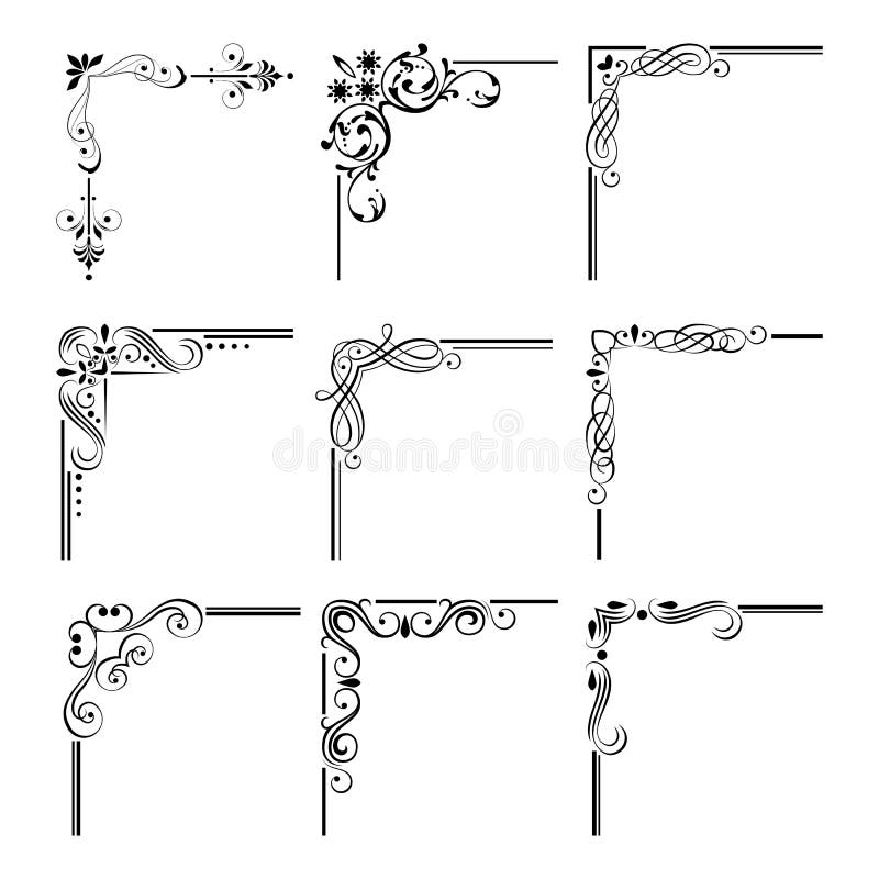 Abstract Corner Pattern stock vector. Illustration of linear - 95483343