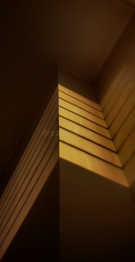 Abstract Corner of a Wall with the Reflection of Light Stock Photo ...