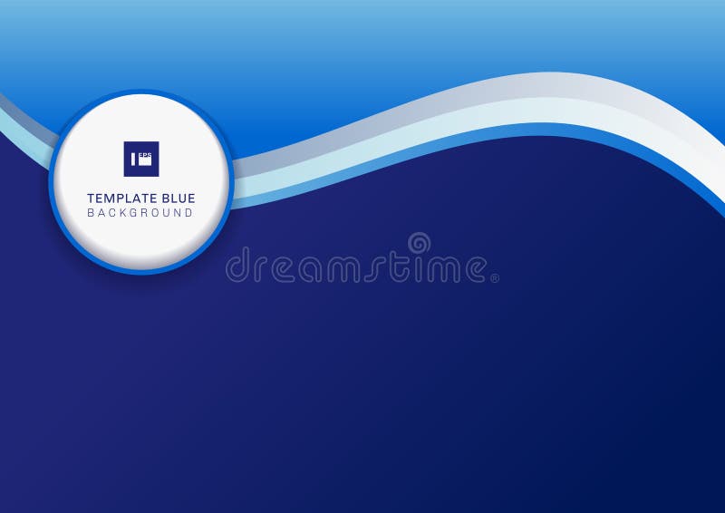 Abstract Corporate Banner Design Template Header Blue Wave Background ...