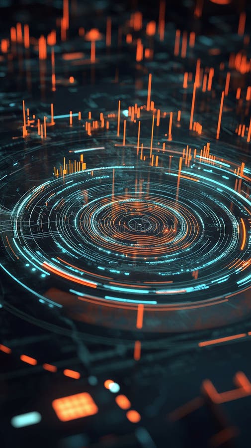 Abstract Corporate Networking Concept with Encryption and Sound Wave ...