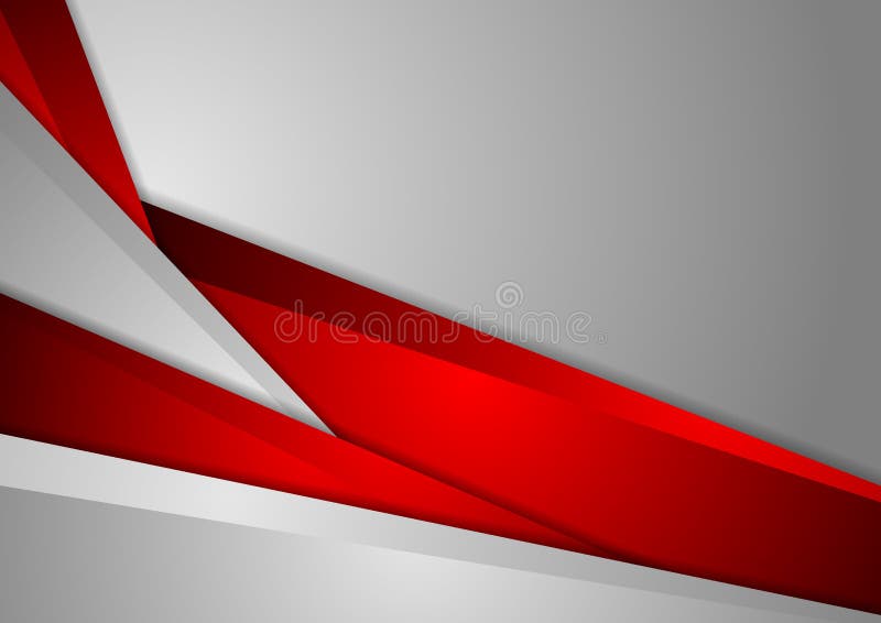 Abstract Corporate Red Grey Geometric Background Stock Vector ...