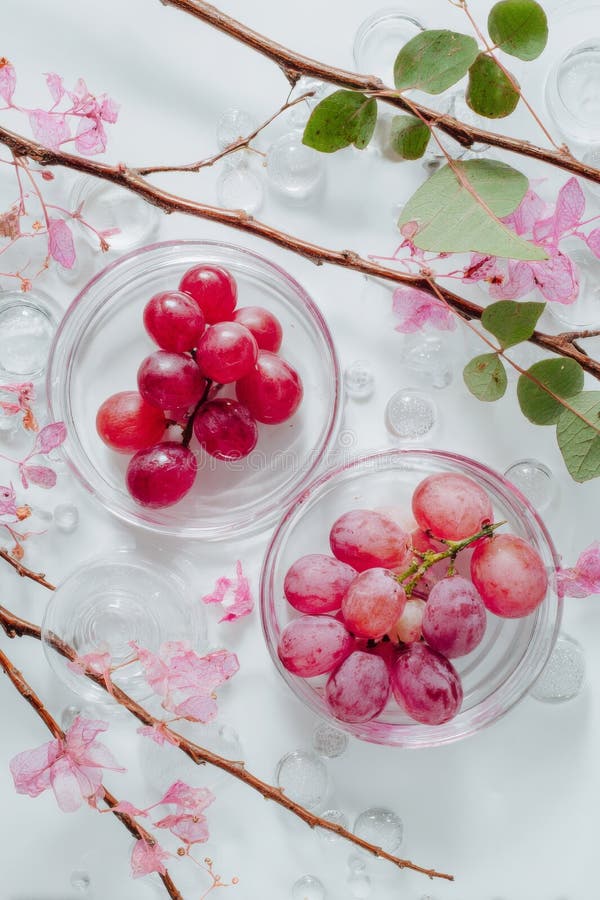 Cosmetic Laboratory Concept . Glass Petri Dish with Cosmetic Products ...