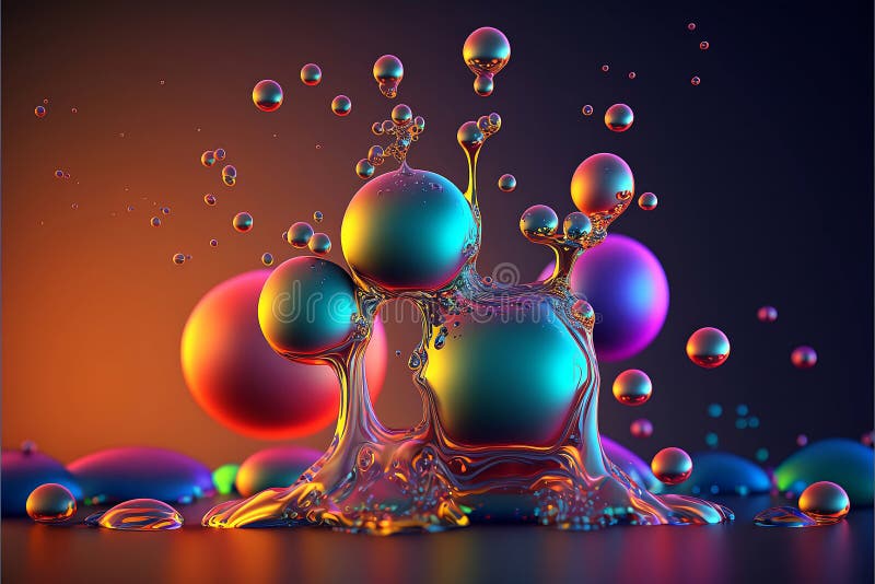 Abstract Cosmetics Essence Molecule, Collagen, Vitamin or Serum Drop ...