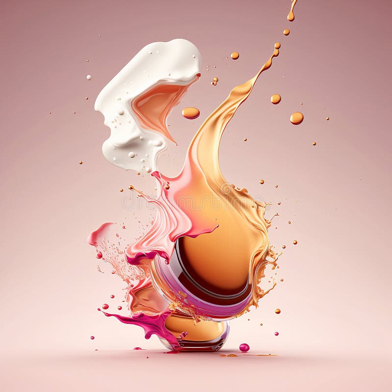 Abstract Cosmetics Essence Molecule, Collagen, Vitamin or Serum Drop ...