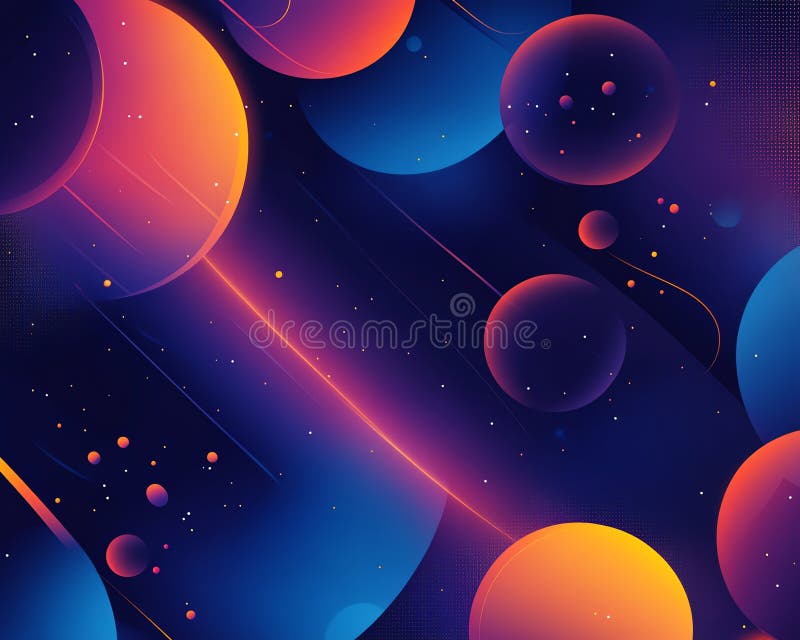 Abstract Cosmic Background Illustration Stock Image - Image of planets ...
