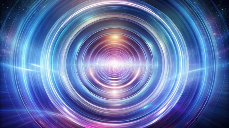 Abstract Cosmic Concentric Circles a Mesmerizing Display of Vibrant ...
