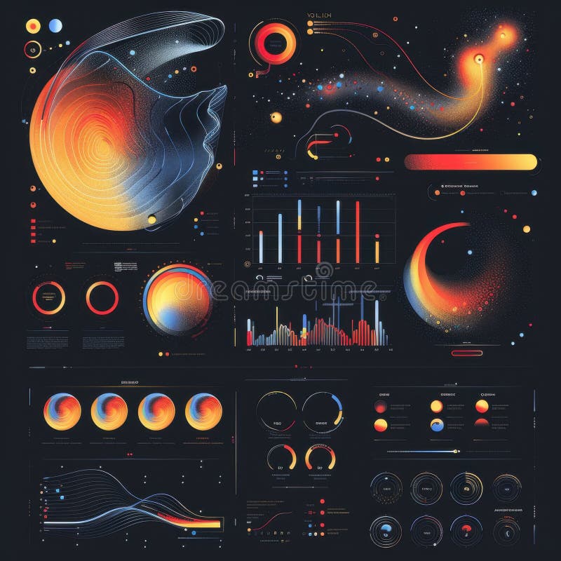 Modern Infographic Design Featuring Data Analysis Technology Elements ...
