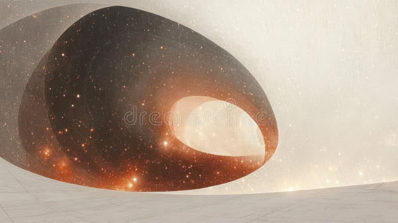 Abstract Cosmic Design Featuring a Swirling Void and Starry Textures ...