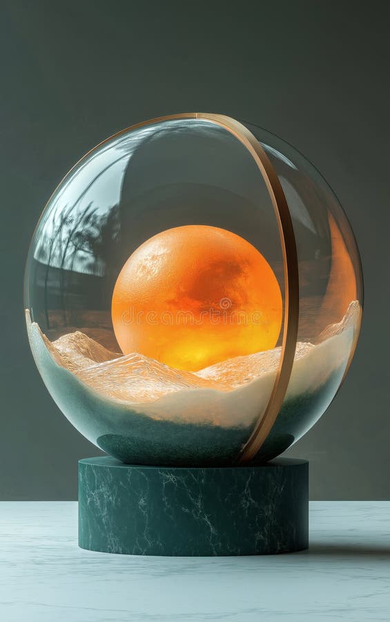 Orb, Glass, Sculpture stock illustration. Illustration of modernism ...