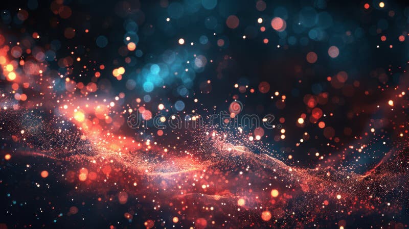 Abstract Cosmic Dust Particles - Colorful Bokeh Effect Stock Photo ...