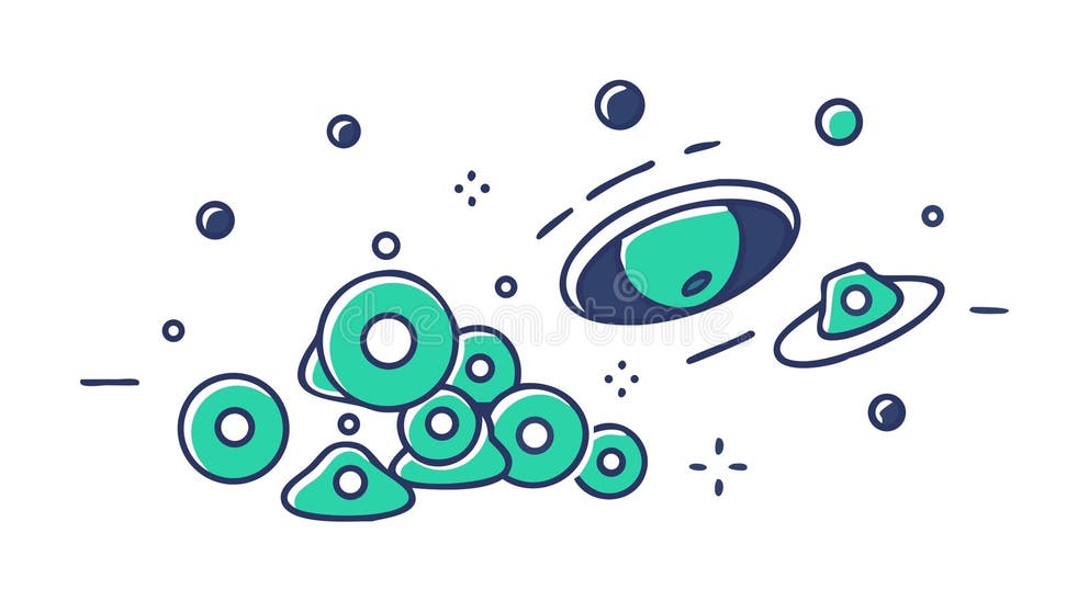 Abstract Cosmic Elements and Celestial Bodies, Vector Design Generative ...