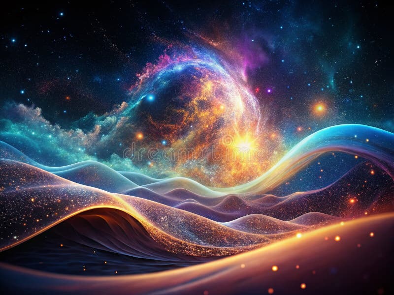 Abstract Cosmic Energy Flow a Minimalist Visual Exploration of ...