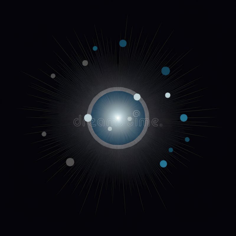 Abstract Cosmic Energy Radiating Glowing Particles Celestial Burst Star ...