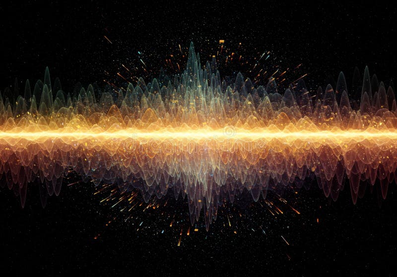 Abstract Cosmic Energy Wave Background Stock Illustration ...