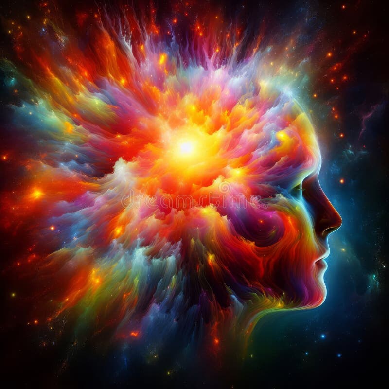 Cosmic Creativity at a Magical Desk Stock Image - Image of magic ...